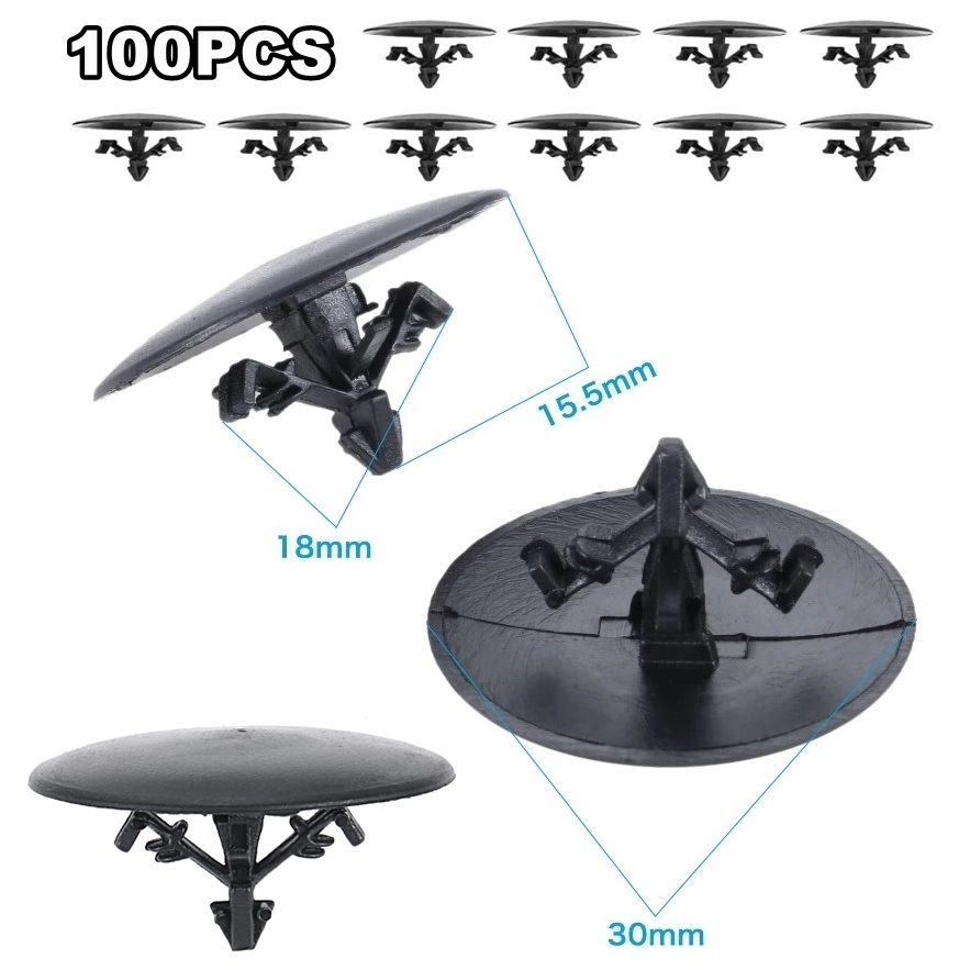 100PCS Car Clip Bumper Fastener Clip Bonnet Hood Insulation Civic Crv ...