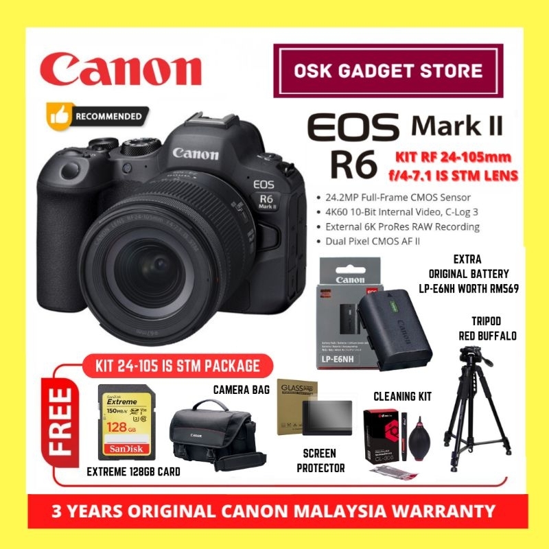 Canon EOS R6 Mark II R6 II Full Frame Mirrorless Camera | Body & Kit ...