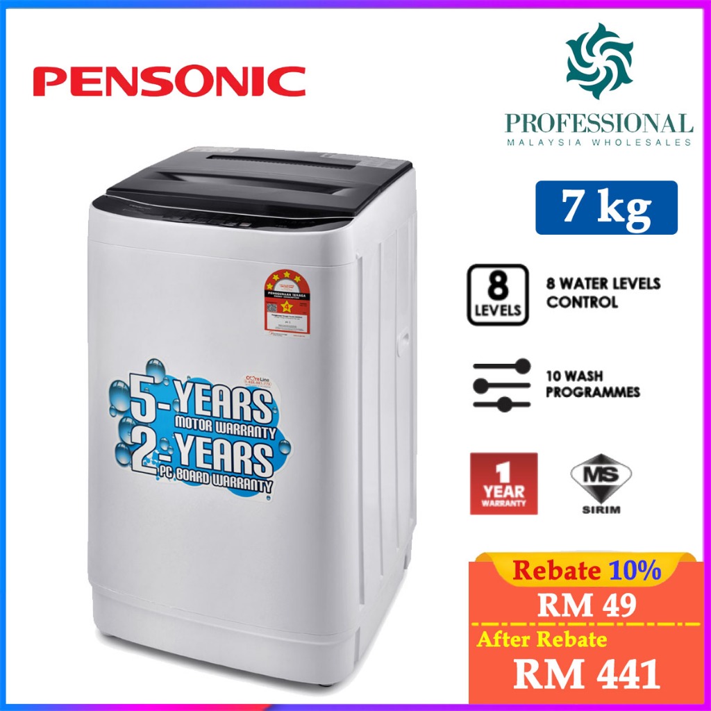 Pensonic/ Morgan 7kg/ 8kg/ 10kg/ 11kg/ 12kg Fully Auto Top Loading Washing Machine | Shopee Malaysia