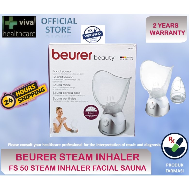 Beurer FS50 Steam Inhaler / Facial Sauna cleansing Mouth and nose ...