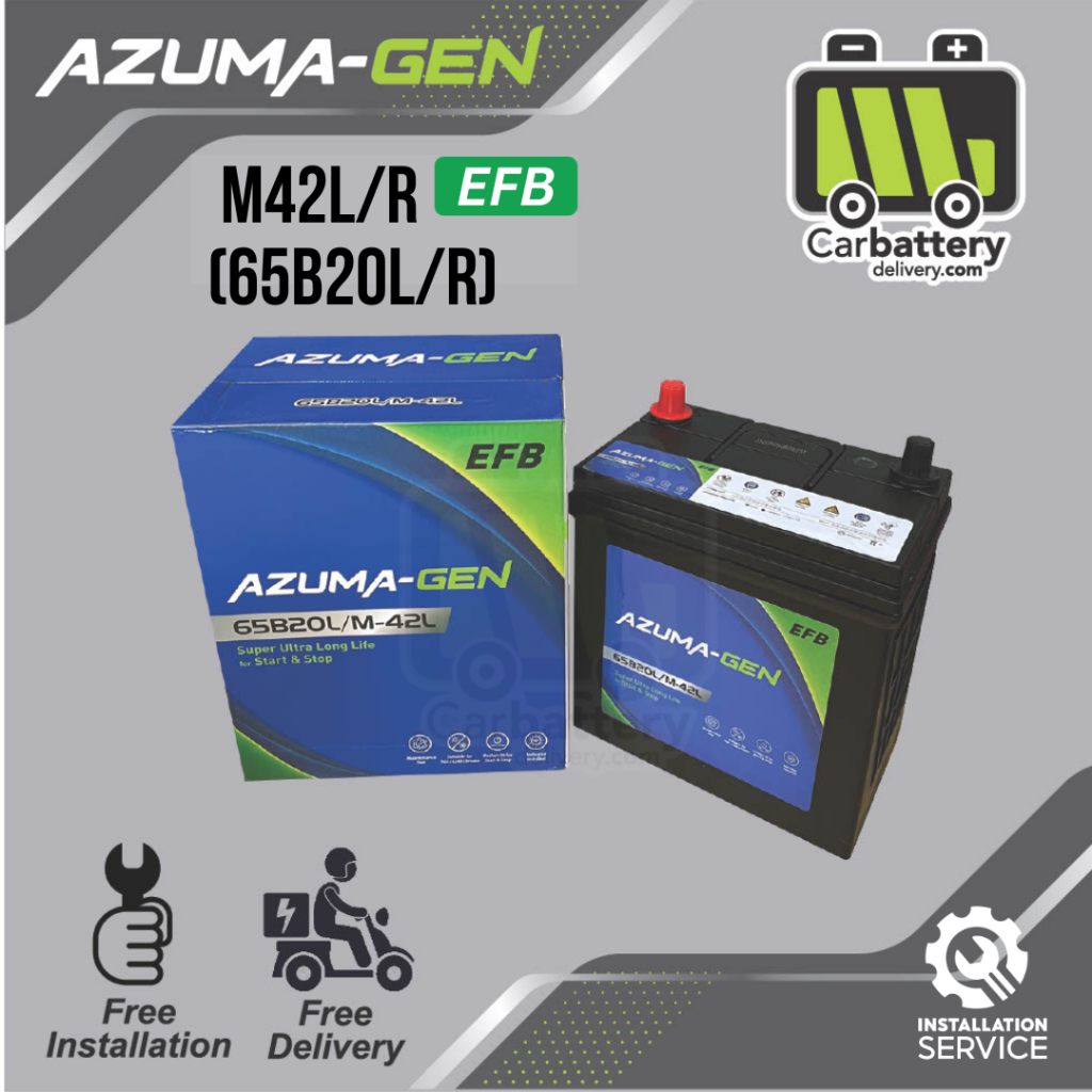 [Installation Provided] OURSUN M42 AZUMA-GEN M42 65B20L /R EFB Start Stop Car Battery Bateri ...