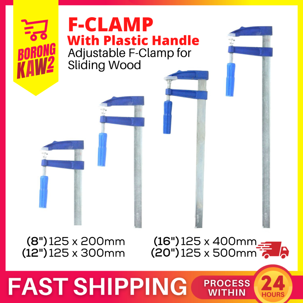 Heavy Duty F-Clamp With Plastic Handle F Clamp Sliding Bar Clip ...