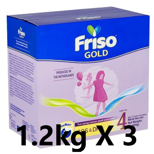 Friso Gold Step4 3boxes x1.2kg (3x400g) Expiry Date May 2025 | New ...
