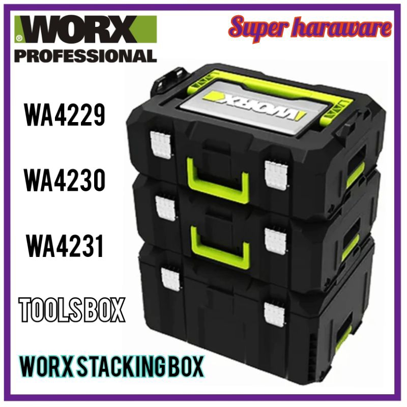 Worx Stacking Box - WORX WA4229 WA4230 WA4231 Toolbox/pvc tools box ...