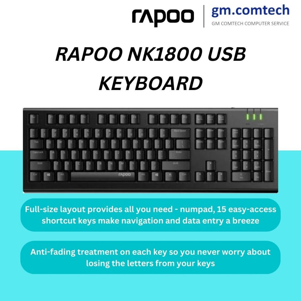 Rapoo NK1800 USB Keyboard | Shopee Malaysia
