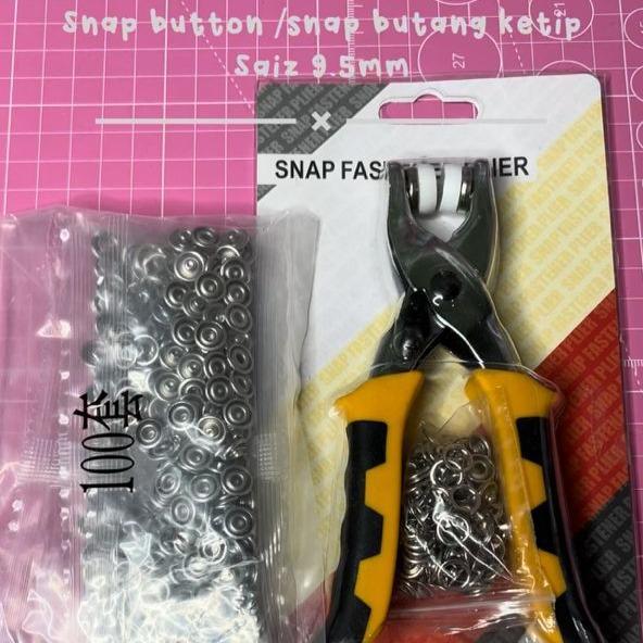 Plier Snap Button / Plier butang Ketip 9.5MM(Plier + 120pcs button ...