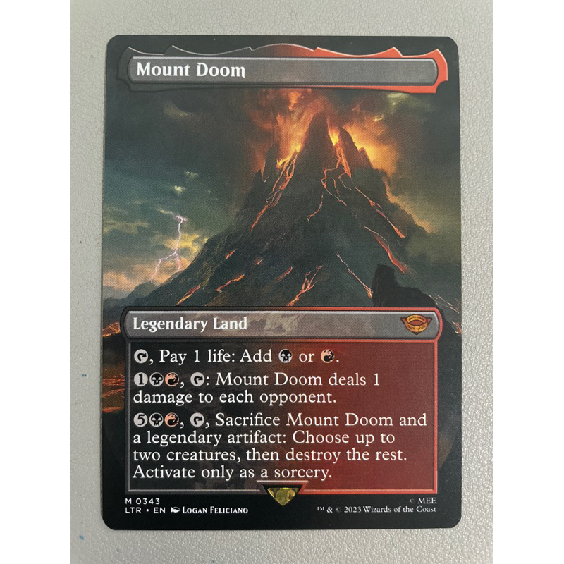 MTG:The Lord of the Rings (LTR) M0343 - Mount Doom (Borderless) | Shopee Malaysia
