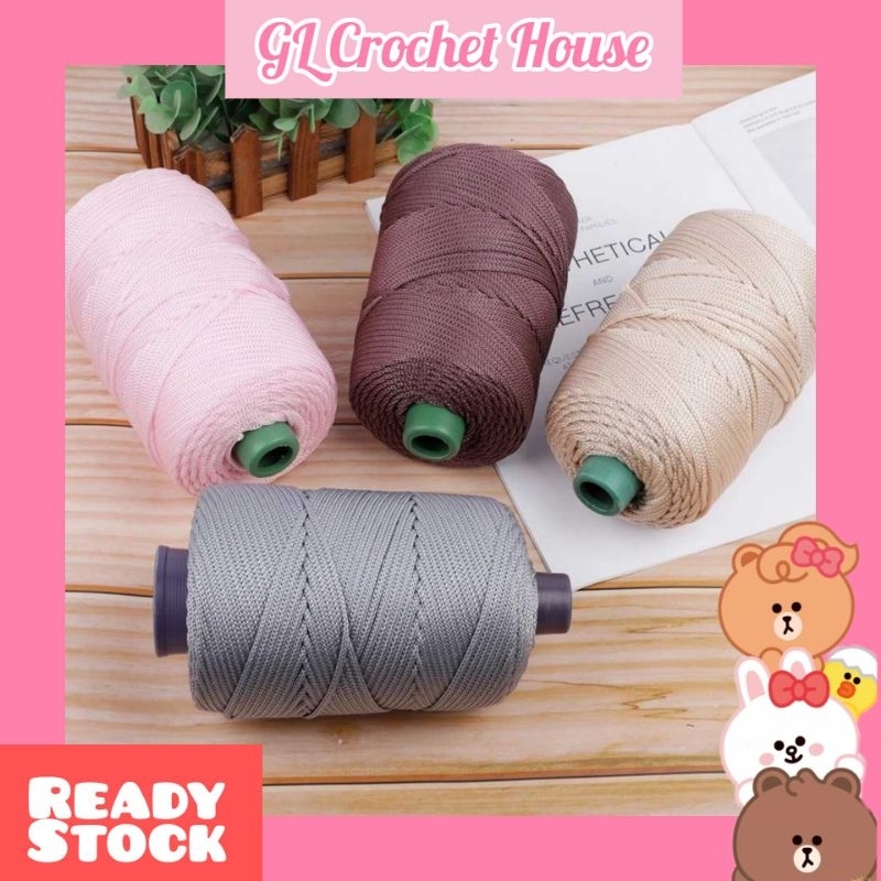 Benang PP 3mm siap gulung 240g/Rayon Cone/ Rolled Polypropylene Yarn ...