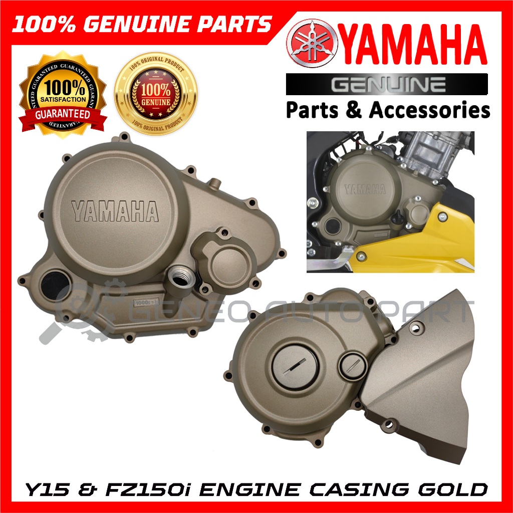 YAMAHA FZ150I Y15ZR Y15 V1 V2 ENGINE CASING GOLD CRANKCASE ENGINE COVER COMPLETE SET 7 ITEMS ...