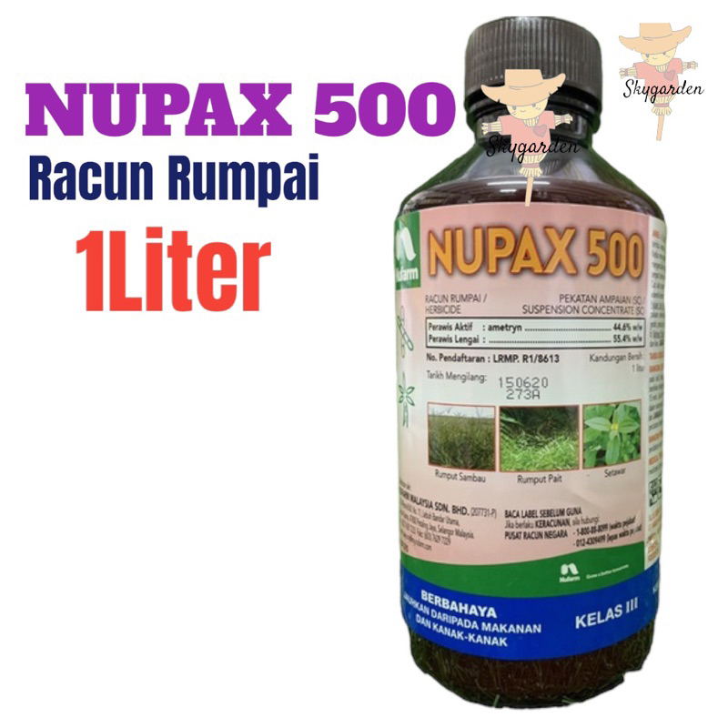NUPAX 500 1Liter Racun Rumpai ametryn 56%/Racun rumput sambau | Shopee ...