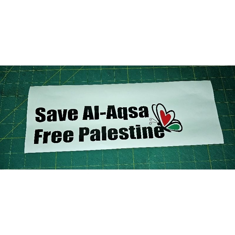 SAVE AL-AQSA FREE PALESTINE STICKER CUTTING TAMPAL LUAR STICKER KERETA ...