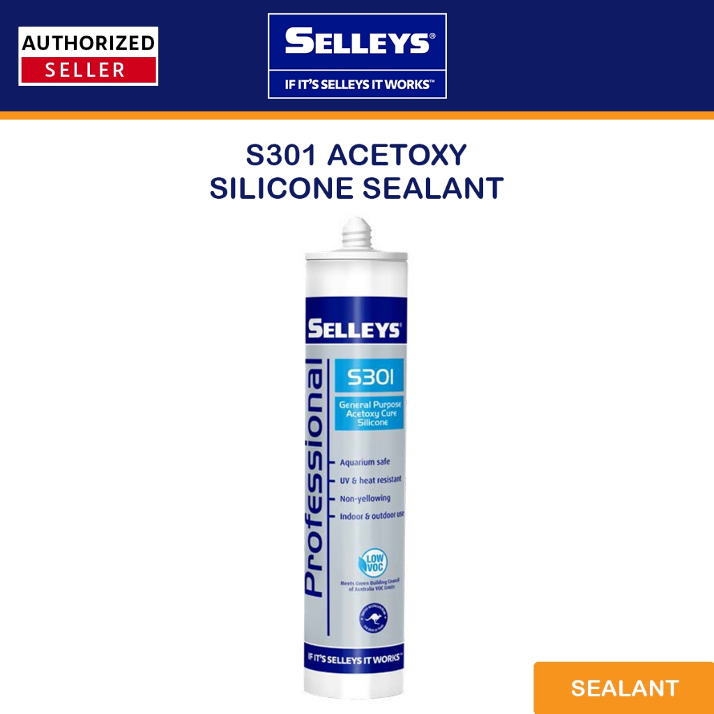Selleys S301 General Purpose Acetoxy Cure Silicone Sealant - Black ...