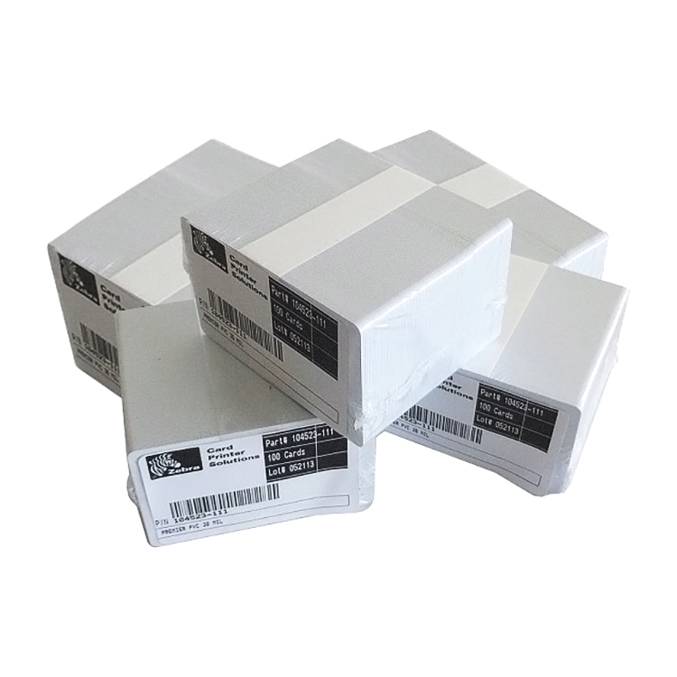 Blank White PVC Card Cr80 Zebra Premium Card (500 Cards) | Shopee Malaysia