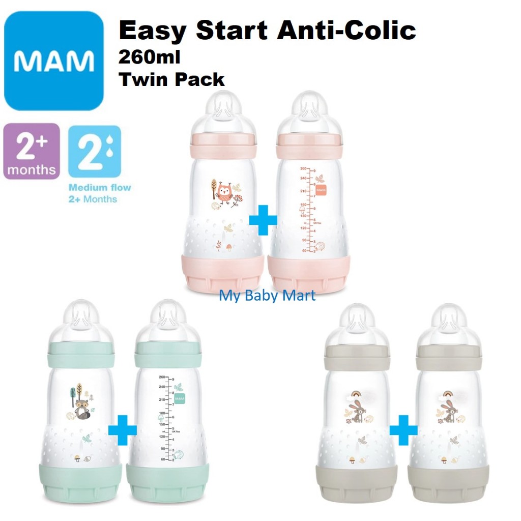MAM Easy Start Anti Colic Baby Feeding Bottle 260ml (Twin Pack) | Shopee Malaysia