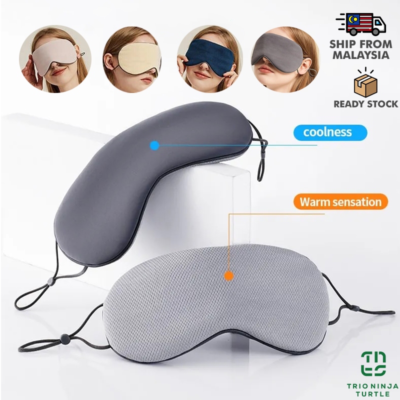 TrioNinja Sleeping Eye Mask Adjustable Travel Light Blocking Breathable ...