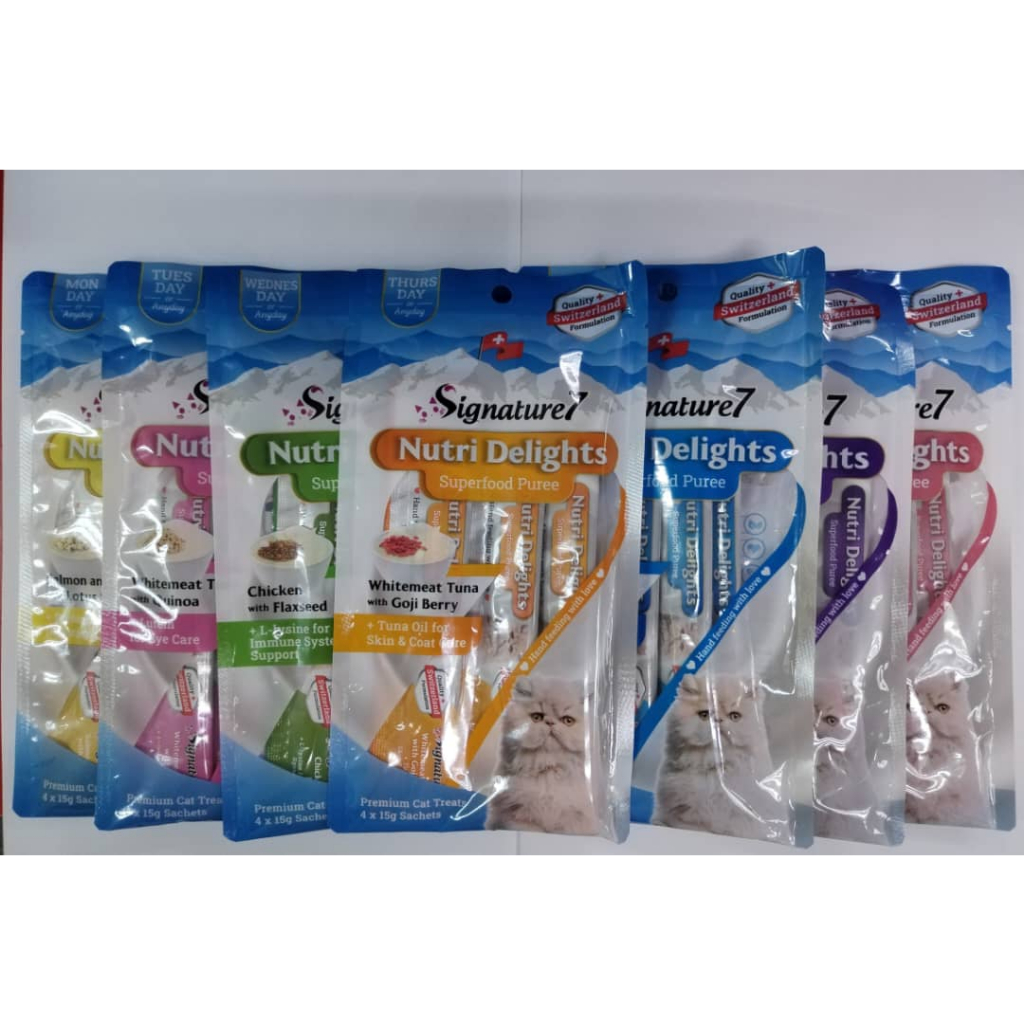 Signature 7 Nutri Delights Premium Cat Treats 4 x 15g Sachet | Shopee ...