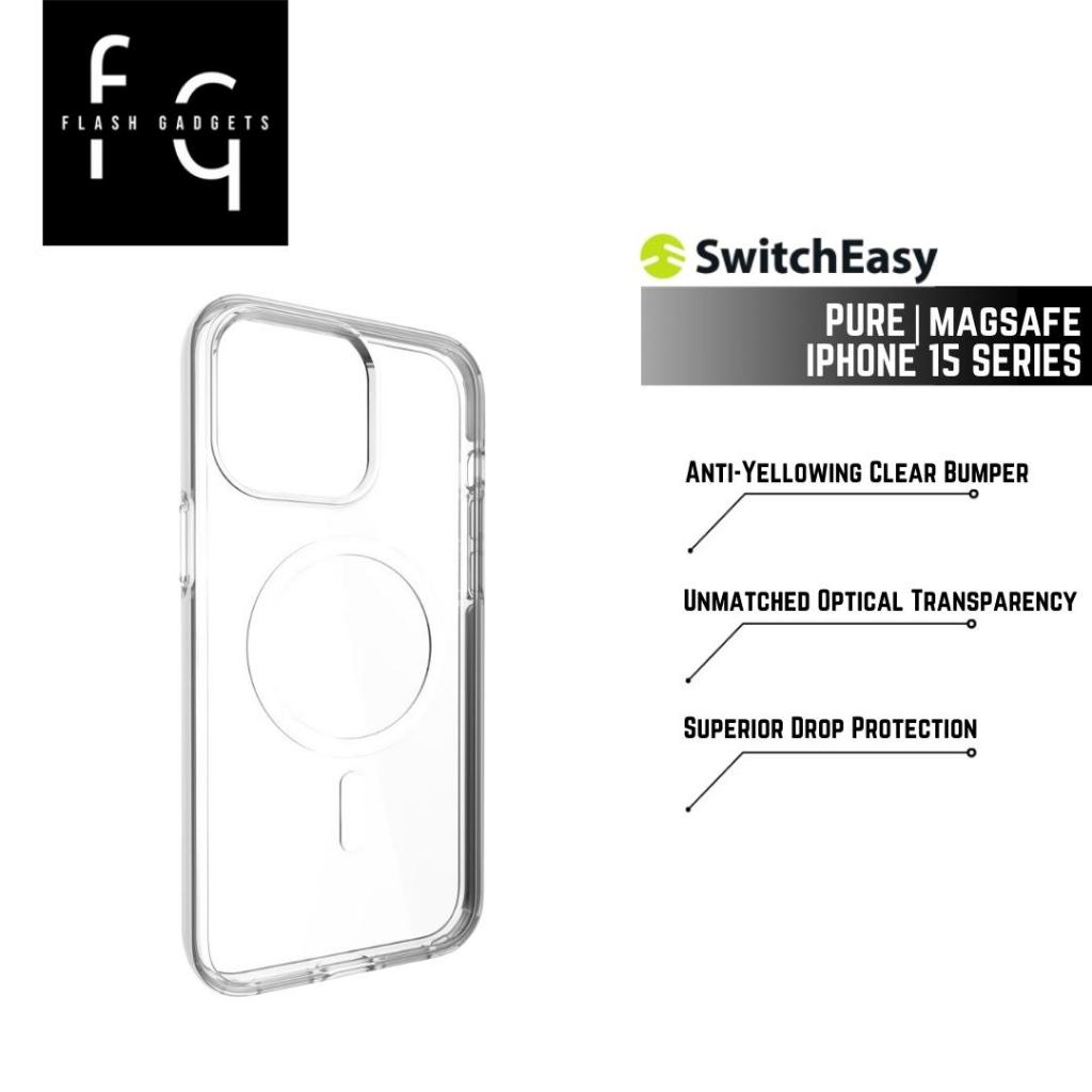 Switcheasy Pure M Anti-Yellowing Clear Bumper case Apple iPhone 15 ...