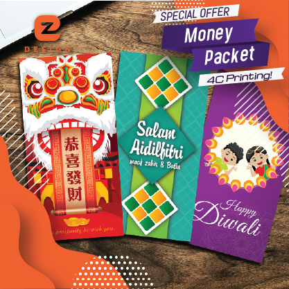 Money Packet Printing / Custom moneypacket printing / Sampul Raya ...