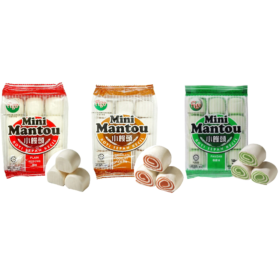 小馒头 FIGO MINI MANTOU (PLAIN / CHOCOLATE / PANDAN) 12PCS | Shopee Malaysia