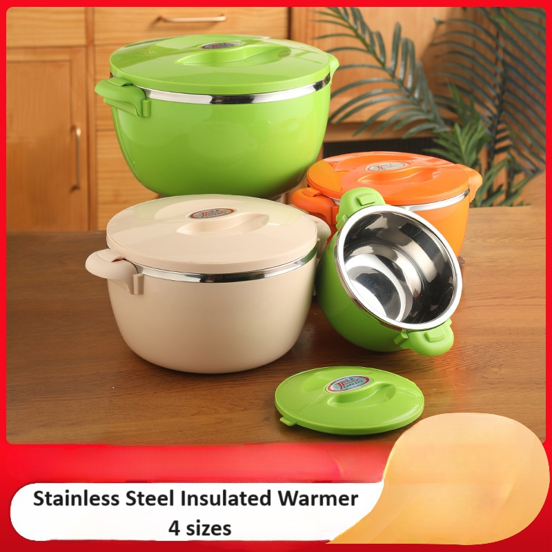 【DapurSavers】 Food Stainless Steel Bowl Thermos Warmer W Lock Roti ...