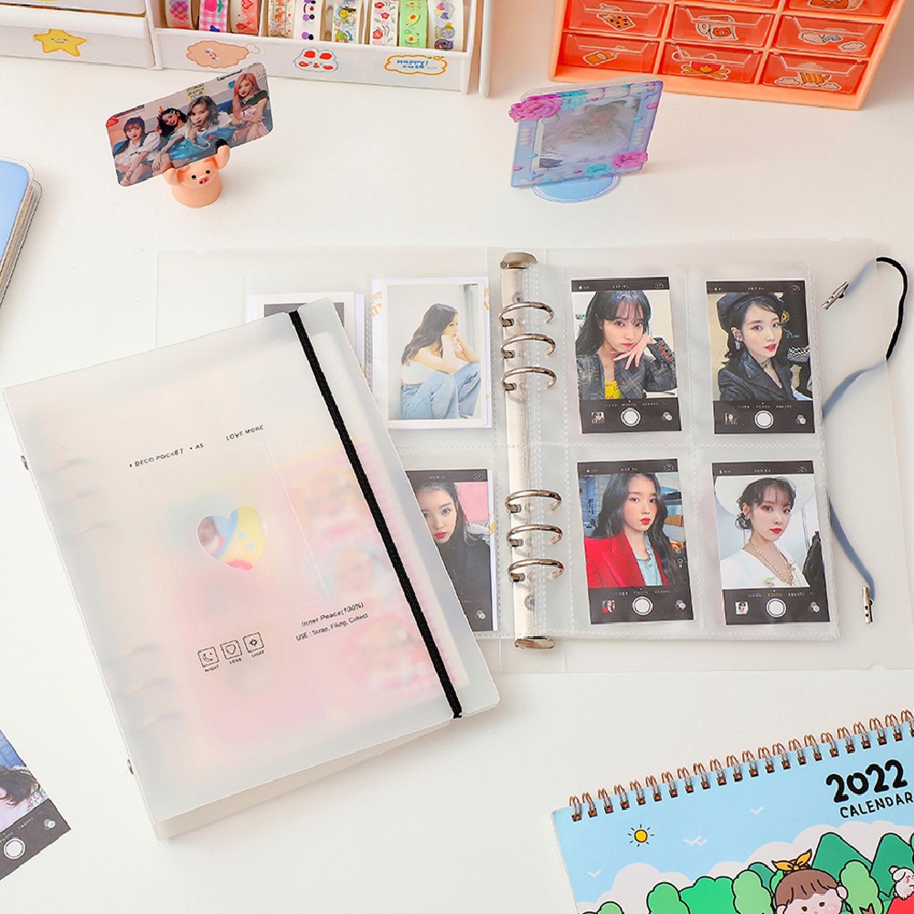 A5 Binder Album with 20 Sheets Inner Pages Photo Album Cards Organizer ...