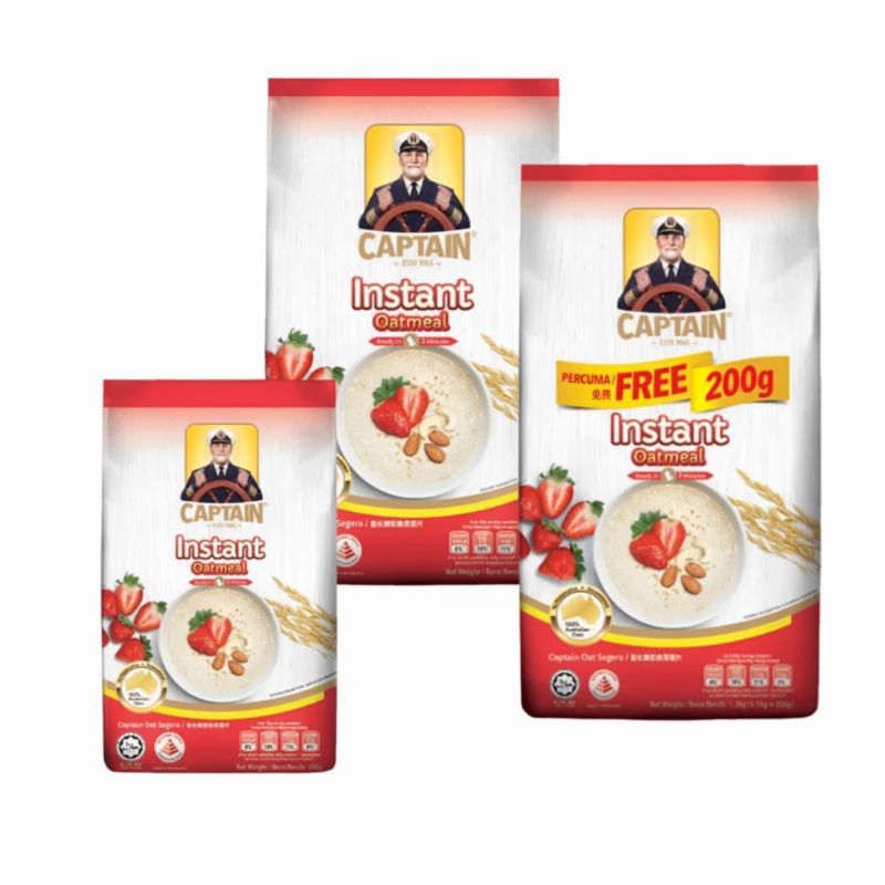 Captain Instant Oatmeal 400g / 800g / 1.1kg | Shopee Malaysia