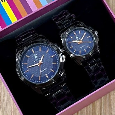 Original Master-Polo Watch Couple set Men & Women Stainless Steel Watch ...