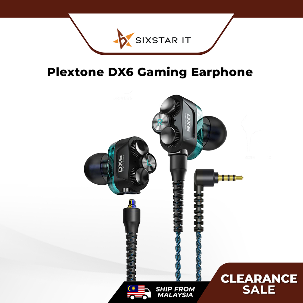 Plextone DX6 Gaming Earphone Headset In-ear Earbud 3 Hybrid Drivers | Shopee Malaysia