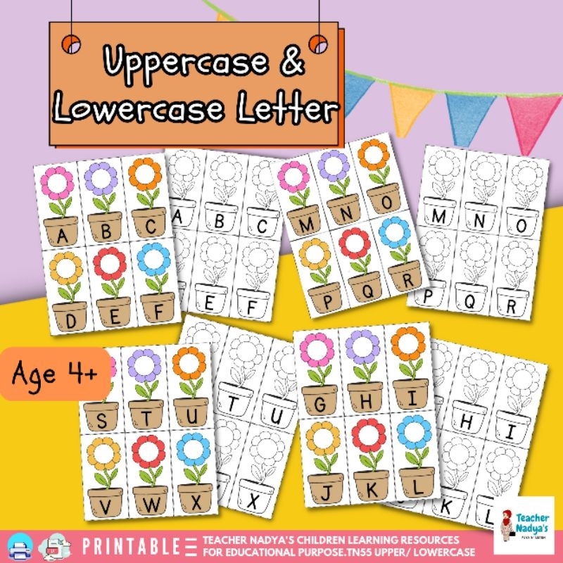 [ PRINTABLE / PDF] Uppercase & Lowercase Letter Matching | TN55 ...