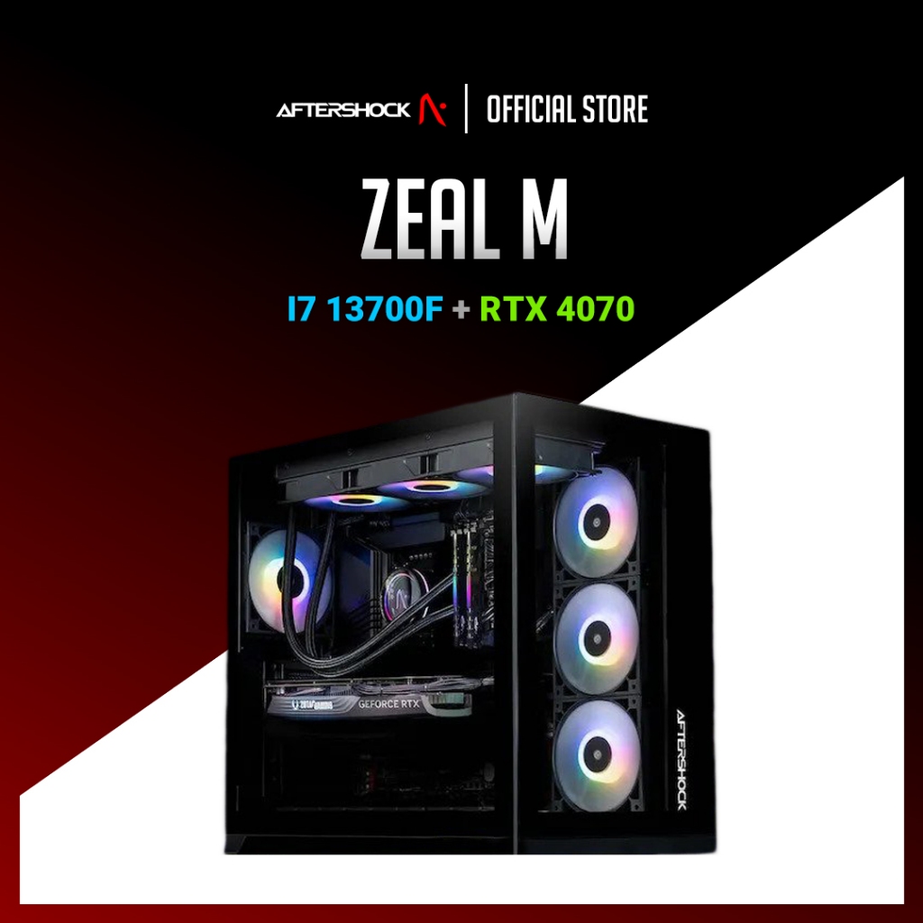 AFTERSHOCK LEVEL 5X | INTEL I5 13700F + RTX 4070 | 32GB RAM | 1TB SSD ...