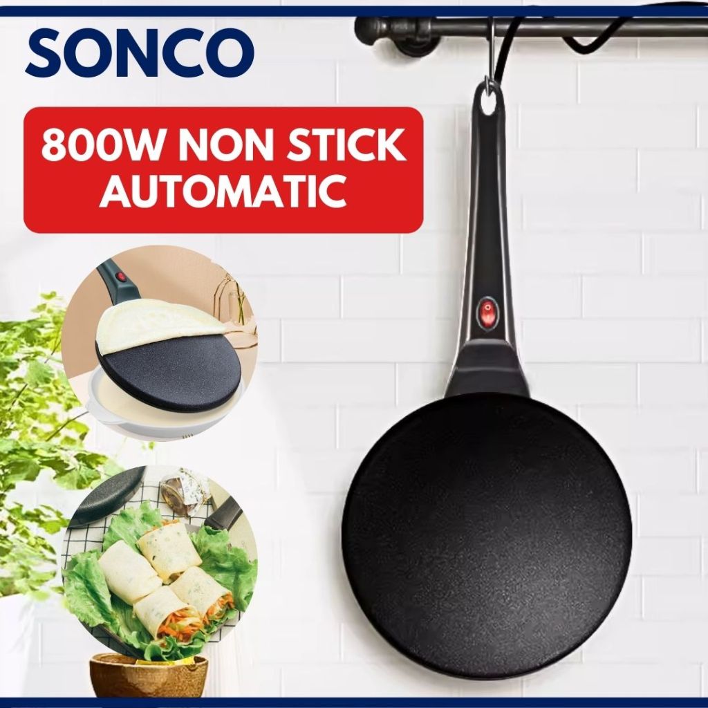 Electric 20CM PANCAKE PAN Non-stick Electric Pan Electric Pancake Crepe ...