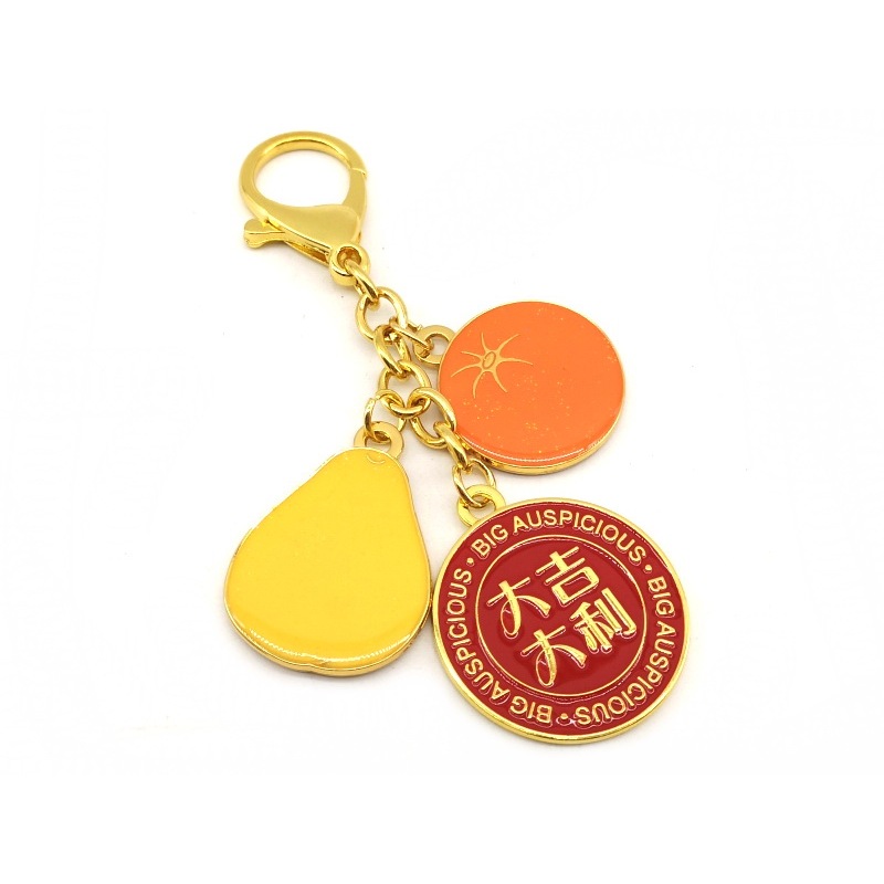 "Tai Kat Tai Ley" Windfall Amulet Keychain - Big Auspicious Star - Pear ...