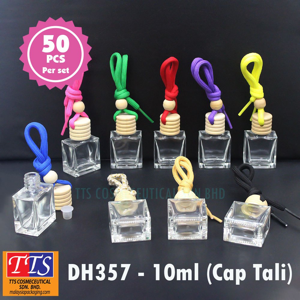 [50 Pcs] Clear square Car Perfume Bottle Botol minyak wangi kereta 10ml ...