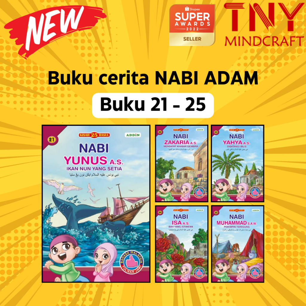 [TNY] Buku Cerita Nabi: (Combo) SIRI Kisah 25 Rasul ~ BUKU CERITA 25 NABI DAN RASUL (5 Buku 1 ...