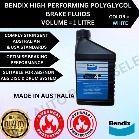 ORIGINAL BENDIX BRAKE OIL DOT4 / DOT5.1 (500ML & 1L) FOR HYDRAULIC AND ...