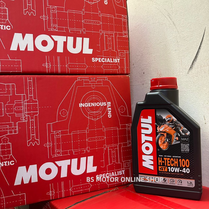 Motul Motor Oil 🔥 Free Keychain 🔥 100% Original 🔥 H-Tech 4T 10W-40 ...