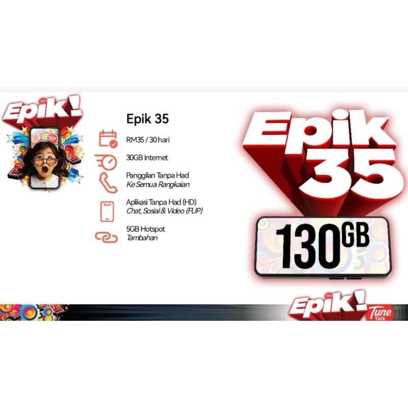 Simkad TuneTalk Epik | Shopee Malaysia