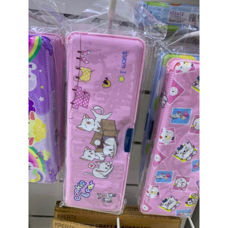 bekas pensil kotak pensil pensil box flip magnet pensil case | Shopee ...