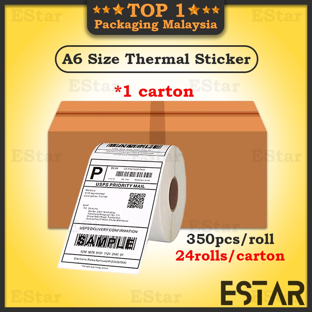 24roll 1 carton Thermal Paper Label Sticker 10x15 cm Airway Bill ...