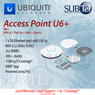 Ubiquiti U6 PLUS U6+ Access Point WiFi 6 Dual band 2x2 MIMO AP 2.4GHz ...