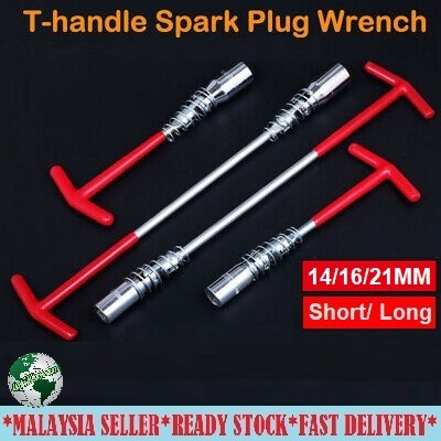 T-Handle Spark Plug Wrench 16mm / 21mm Socket Spark Plug Removal Tool ...