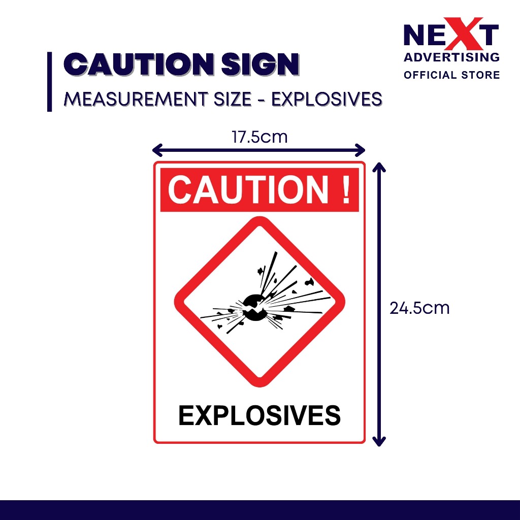COSHH Hazard Symbol Sign | Caution Toxic Radiation Explosives Corrosive ...