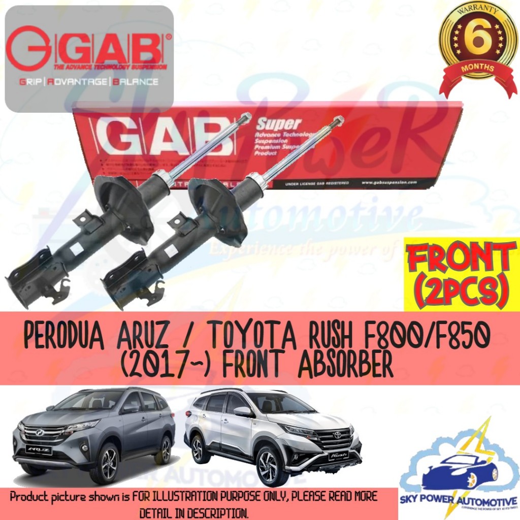 PERODUA ARUZ / TOYOTA RUSH F800 / F850 GAB SUPER GAS SHOCK ABSORBER ...