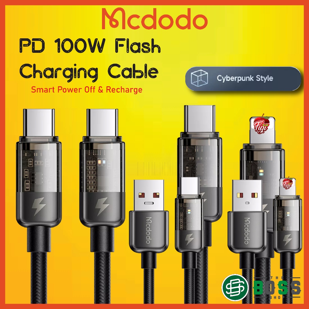 [1YrWarranty] Mcdodo New Auto Power Off USB-C To USB-C Type Cable With ...