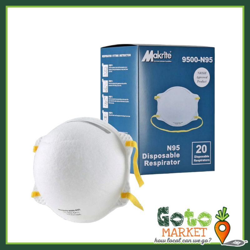 (1 PCS) Makrite NIOSH Certified 9500-N95 Pre-Formed Cone Particulate Respirator Mask | Shopee ...