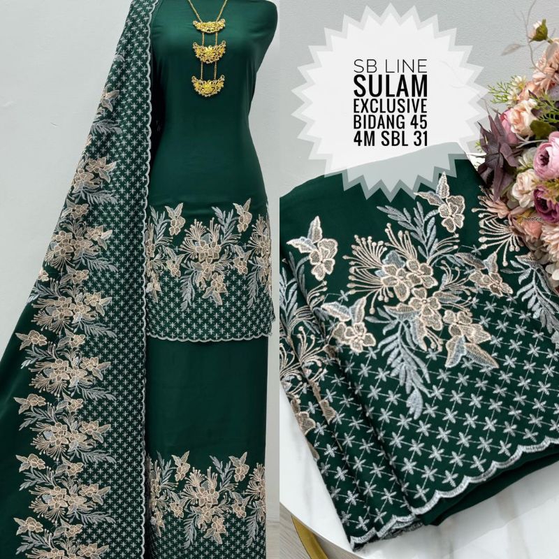 Kain Pasang, SB Line Sulam, Exclusive,Ready Stock,Corak Baru,Bidang 60 ...
