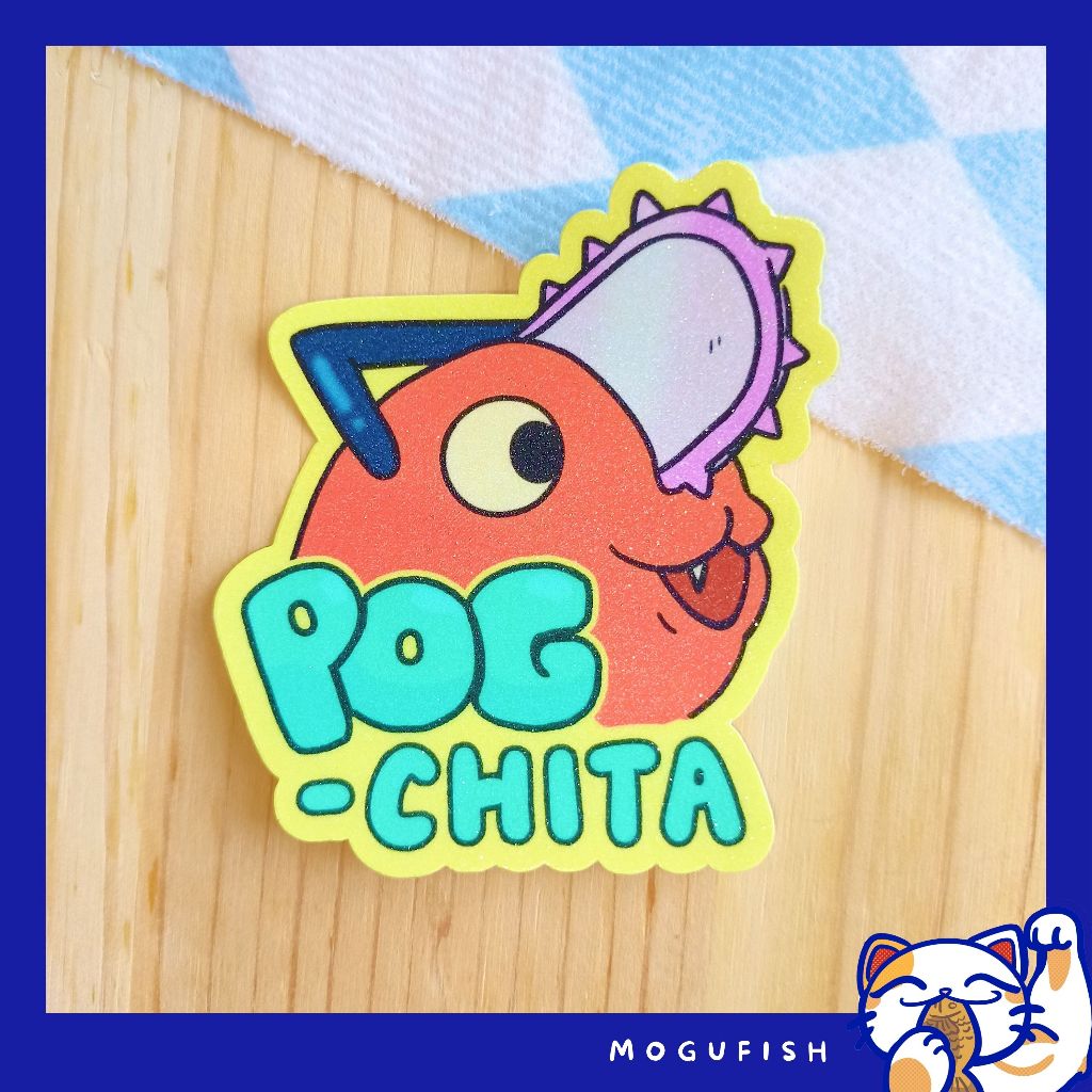 CSM Chainsaw Man Pochita Sticker | whysosearius | Shopee Malaysia