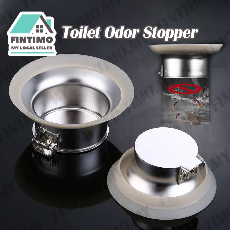 【MY】304 Stainless Steel Toilet Bowl Odor Stopper Anti Smell Sink Drain ...