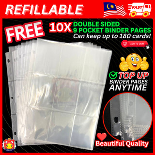 [JIMAT] Ring Binder TCG Card Album Card Folder 3x3 Card Binder Leather ...