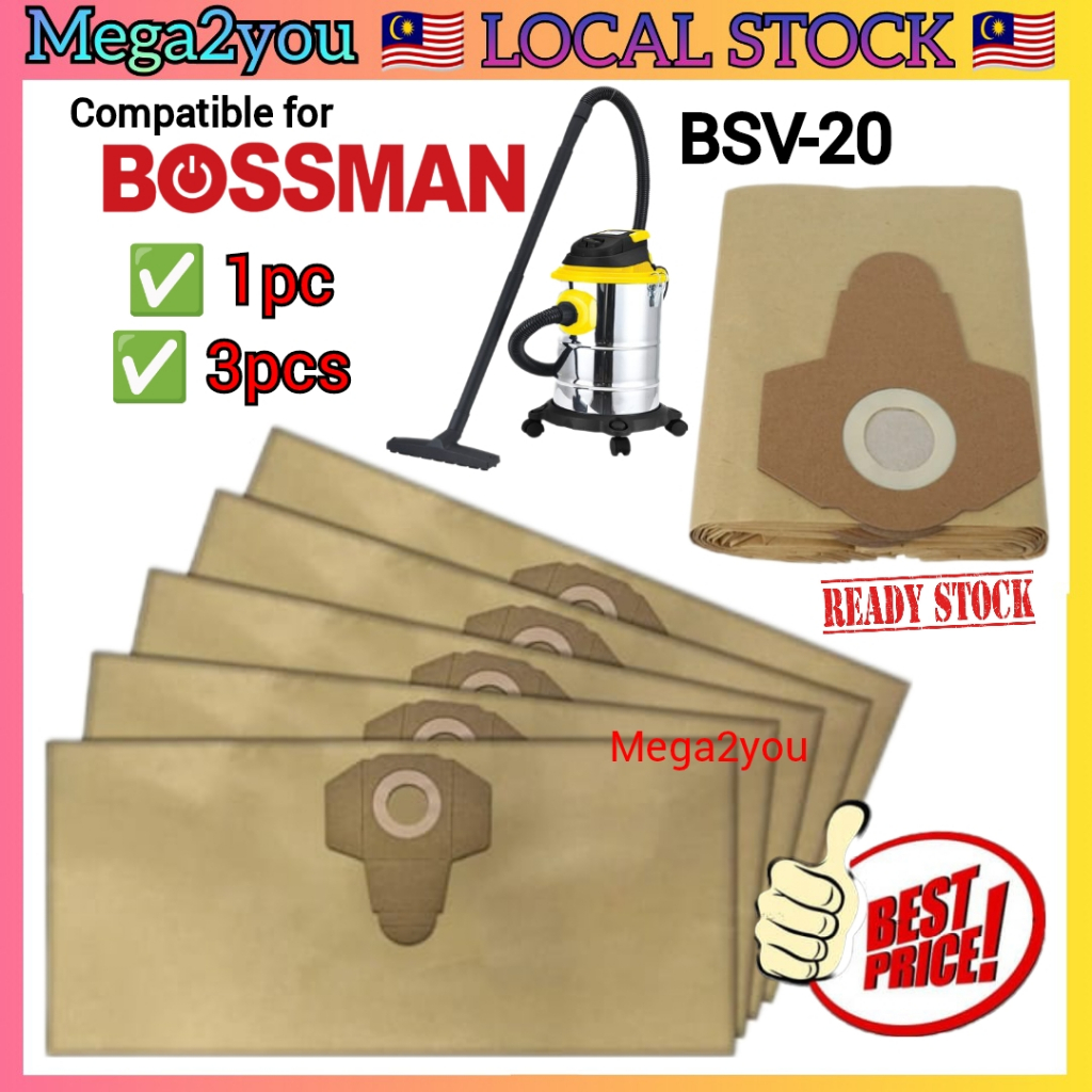 🇲🇾 Replacement for BOSSMAN BSV20 BSV-20 Vacuum Cleaner Dust Bag Vakum ...